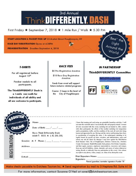 2018 Think Differently Dash Registration Form - ThinkDIFFERENTLY